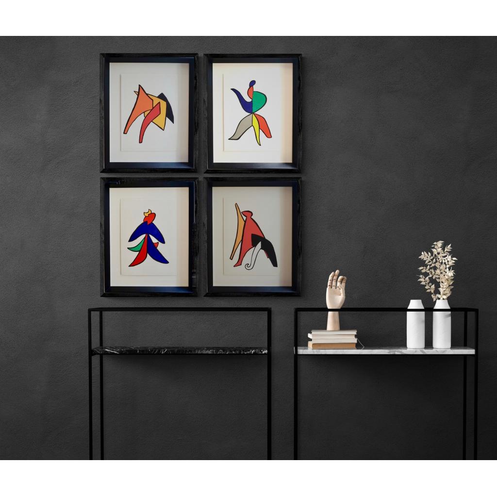 1963 Original Lithograph series of 4 "structure" by Alexander Calder